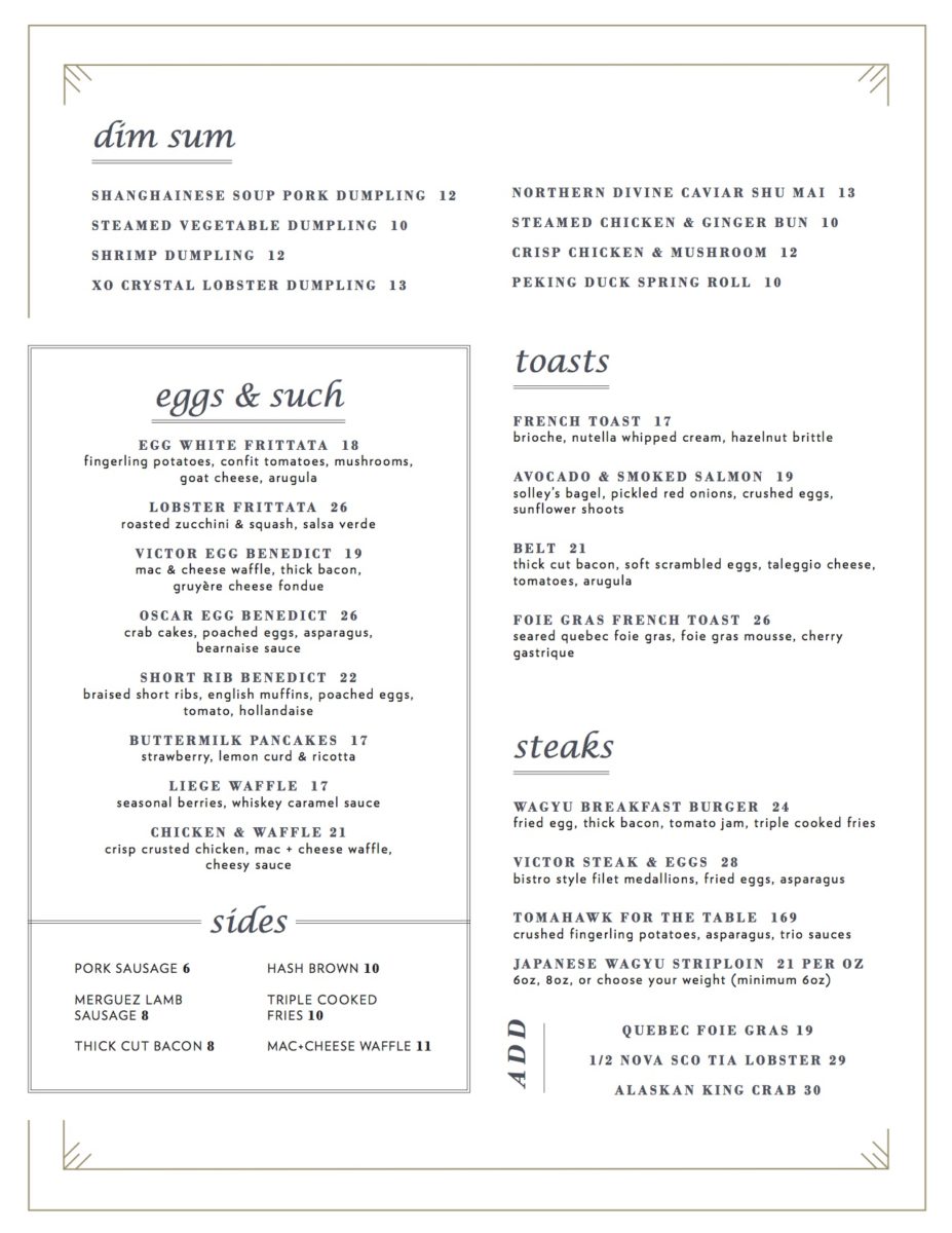 The Victor Launches An Exciting New Brunch Experience! - My VanCity