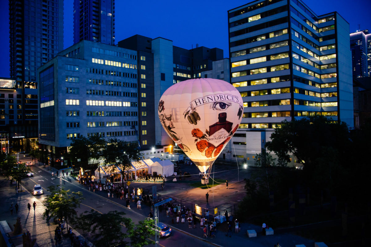 The Hendrick’s Gin 65-foot E.L.E.V.A.T.U.M. hot air balloon and C.O.R.G ...