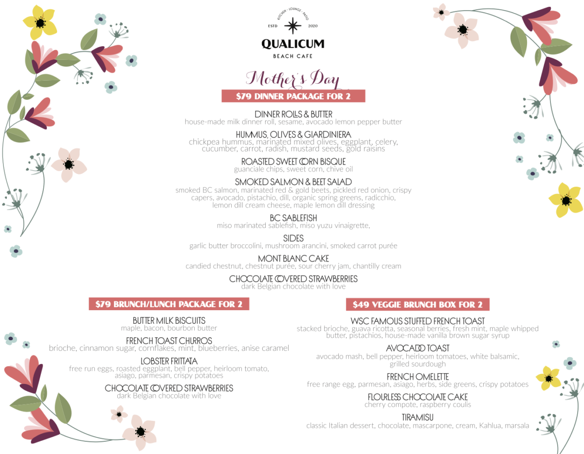 Brunch, Lunch or Dinner at Qualicum Beach Café for Mother’s Day - My ...