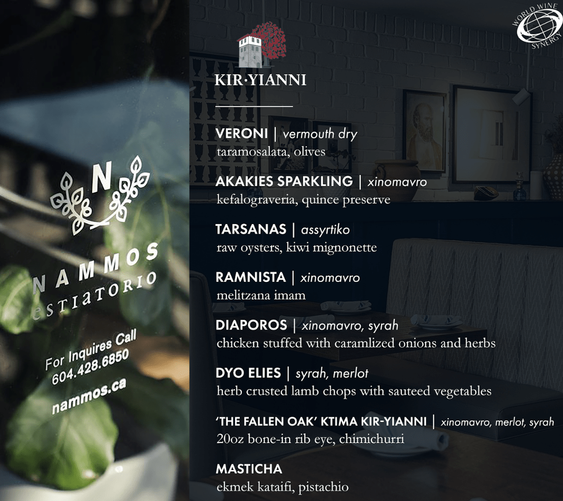 All Greek Lunch & Learn at Nammos Estiatorio with World Wine Synergy ...