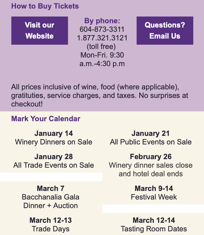 Vancouver International Wine Festival Ticket On-Sale Dates - My VanCity